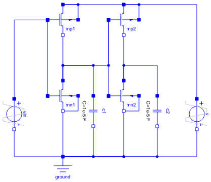 Modelica: Electrical.Spice3.Examples.InvertersApartRecord